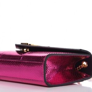 Yves Saint Laurent | Bags | Ysl Saint Laurent Kate Metallic Snakeskin ...